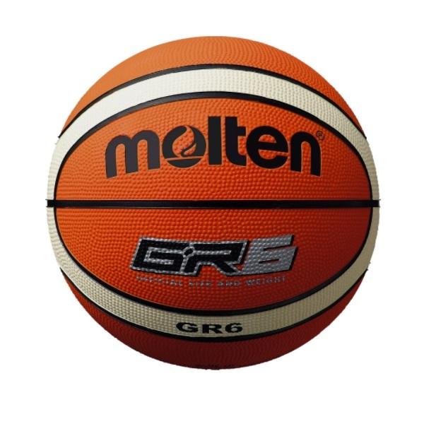 カラー展開豊富な屋外向け定番ゴムバス■メーカー：モルテン molten■品名：GR6 6号■品番：BGR6-OI■カラー：オレンジ×アイボリー■サイズ：F（6号球）■直径：約23.2cm■重量：約539g■素材：ゴム■生産国：タイ■対象：中...