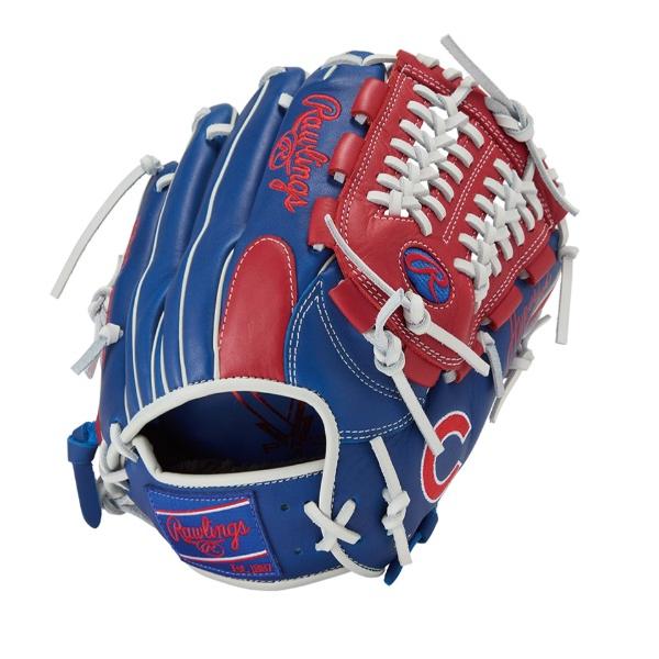 ハイパーテックシリーズ MLBチームロゴグラブ。指あて■メーカー：ローリングス■品名：軟式 HYPER TECH MLB TEAM [オールラウンド用] サイズ 11.5■品番：GR5HTMCK4MG■カラー：CHC（カブス）■サイズ：LH...