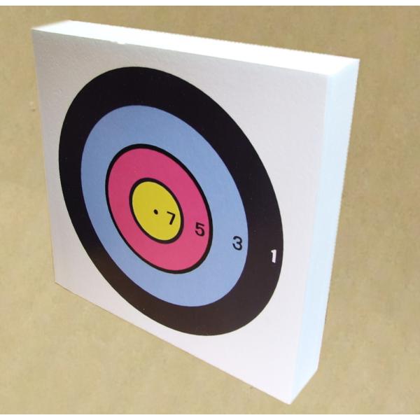 競技用仕様の的（マト）です。軽量で刺さりやすいポリスチレンフォーム製です。【仕様】280×280×50mm