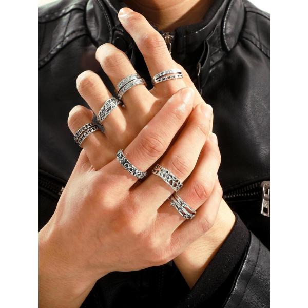 詳細 : ラインストーン着用時期 : デイリー要素 : 多元素スタイル : カジュアルカラー : シルバー素材 : 亜鉛合金性別 : 男性