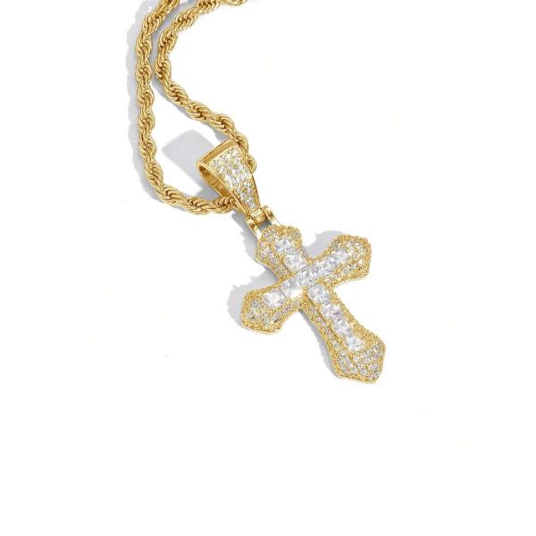 着用時期 : グラマラス詳細 : ラインストーン要素 : クロススタイル : ヒップホップ性別 : 男性カラー : Yellow Gold素材 : Copper