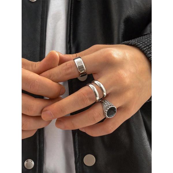 磁気 : No着用時期 : デイリー要素 : 幾何学スタイル : カジュアルカラー : シルバー素材 : ステンレス鋼性別 : 男性