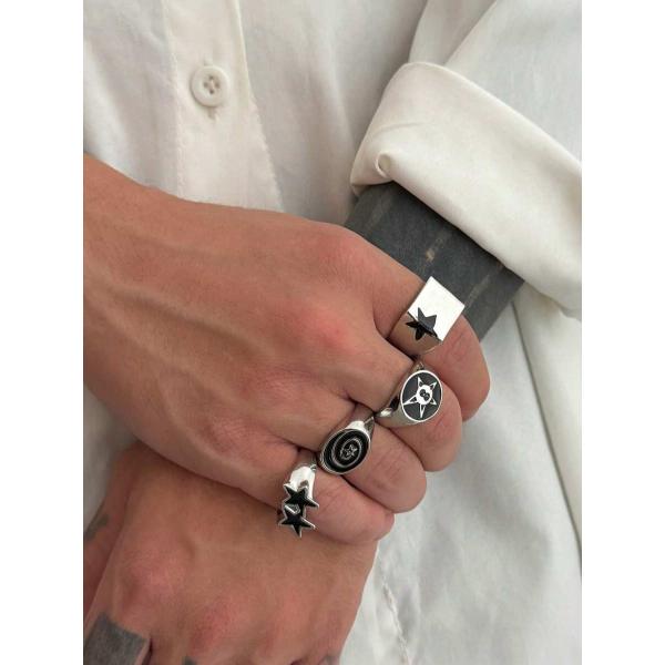 着用時期 : デイリー要素 : スタースタイル : カジュアルカラー : シルバー素材 : 亜鉛合金性別 : 男性