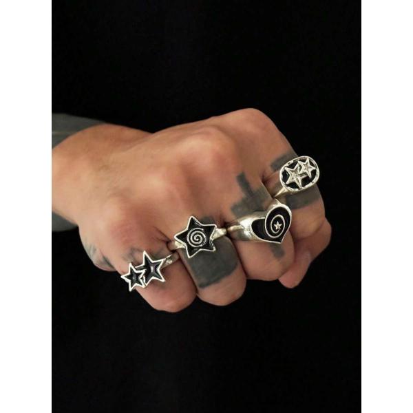 磁気 : No着用時期 : デイリー要素 : スタースタイル : ゴシックカラー : アンティークシルバー素材 : 亜鉛合金性別 : 男性