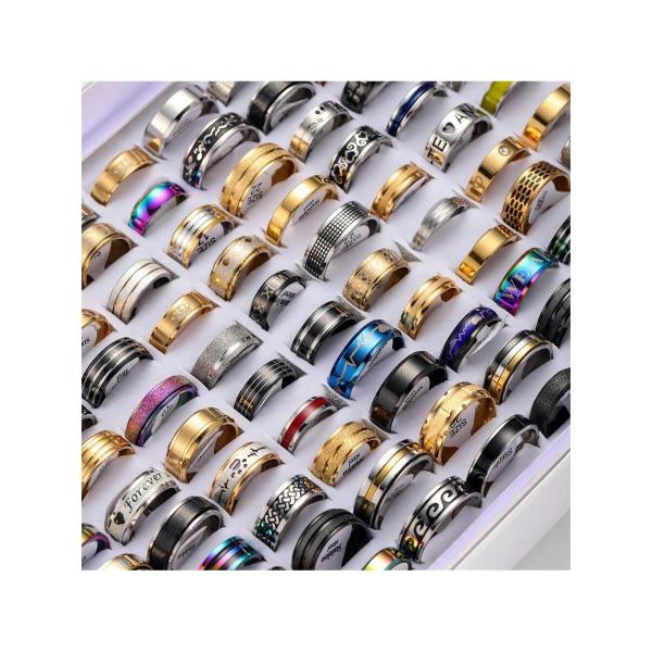 着用時期 : グラマラス要素 : ハートスタイル : カジュアルリング 素材 : ステンレス鋼スタイルタイプ : ランダムミックスリング20個性別 : 男性, カップル