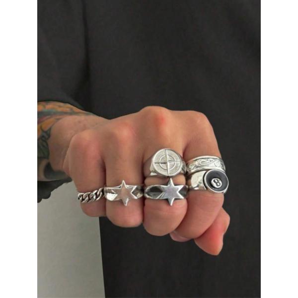 着用時期 : ギフト要素 : スタースタイル : ヒップホップカラー : シルバー素材 : 亜鉛合金性別 : 男性