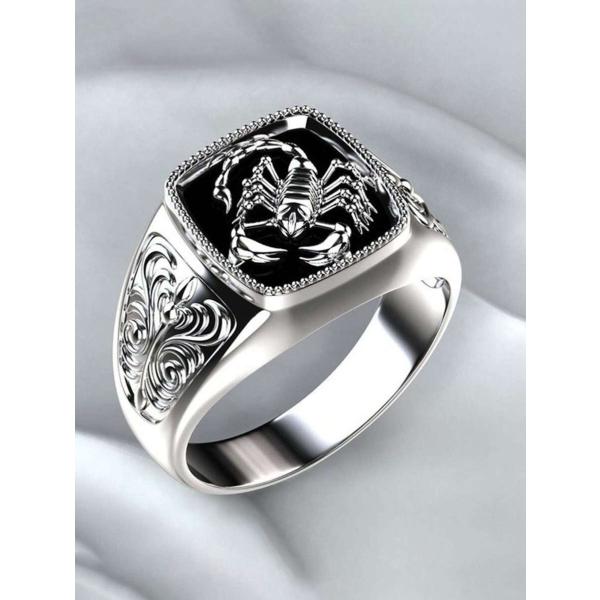 詳細 : メタル, ラウンドパターンタイプ : 動物着用時期 : Weddingカラー : スタイル-スコーピオンリング-10素材 : ステンレス鋼スタイル : コミック, パンク, スポーティー, Vintage, ビジネス, ファンタジ...