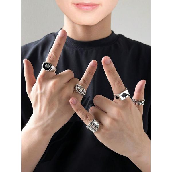 着用時期 : Weddingカラー : シルバー素材 : 亜鉛合金スタイル : パンク, Vintageメッキ : 貴金属メッキなし