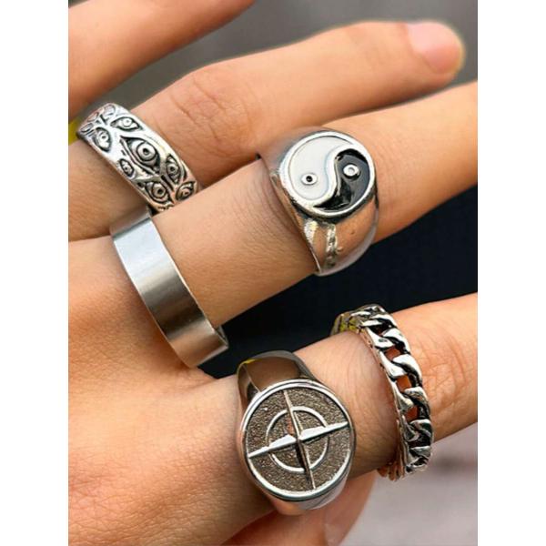 磁気 : No詳細 : メタル, ラウンド着用時期 : デイリーパターンタイプ : 動物タイプ : リングセットカラー : 色の混合素材 : 亜鉛合金スタイル : パンクメッキ : 貴金属メッキなし