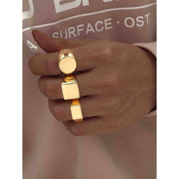 着用時期 : デイリー要素 : 幾何学スタイル : カジュアルカラー : Yellow Gold素材 : 亜鉛合金性別 : 男性