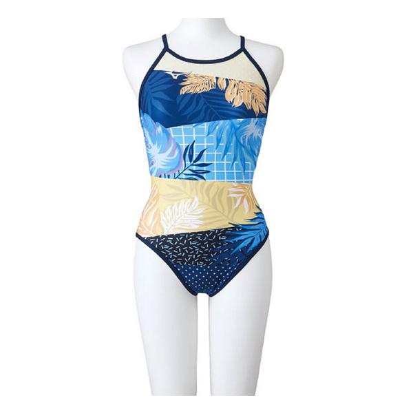 爽やかなパネル柄で大人っぽく。池江璃花子選手監修「Flapping Wings」がコンセプト。肩を回しやすいストロークバックを採用。裏地：バストの下まで。快適なフィット感と優しい肌触り。塩素につよい、ストレッチ性にすぐれた、やさしい肌触りの...