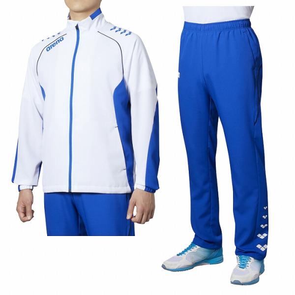 チームラインがデザインされたクロスジャケット+クロスロングパンツ。クロス素材を使用しており、着用しやすいシンプルなデザインがポイントです。■素材表地:ポリエステル100%  裏地:ポリエステル 。