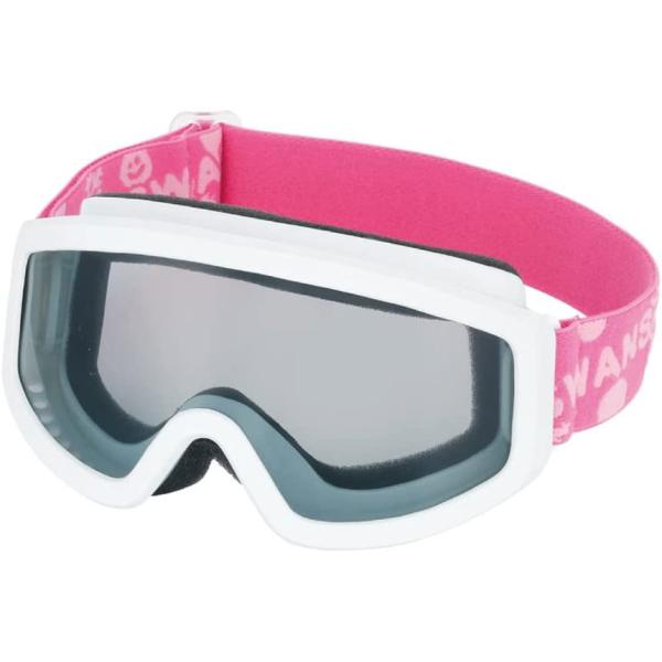 【商品名】101S-GRY キッズ（子ども用）ゴーグル【フレームカラー】W×PI ホワイト×ピンク【レンズカラー】グレイ可視光線透過率：48%紫外線透過率：0.1%以下（UVカット99.9%以上）付属品：取扱説明書生産国：日本製対象年齢：3...