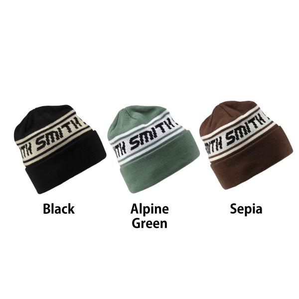 THROWBACK BEANIE スローバック ビーニーは、ヴィンテージ感を出すためにスミスのアーカイブ ロゴを編み込んだ、ミドル丈の上質なアクリル製ビーニーです。ヴィンテージ風ニット。ミドル丈。上質なアクリル。【カラー】ALPINE_GR...