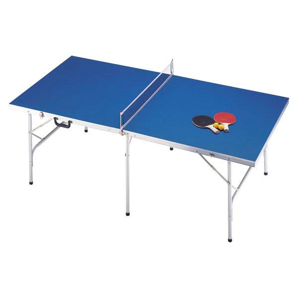 ・卓球台(本体)■ラケット■ボール■ネット■ネット支柱■ブラケット■ネットの高さ:12.5cm・収納サイズ:920×920×85mm・ラケットのサイズ:全長257・ヘラの大きさ:幅150×長さ155・サイズ:幅920x奥行1840x高さ70...