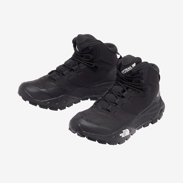 【商品名】OFFTRAIL HIKE MID GORE-TEXオフトレイル ハイク ミッド ゴアテックス（メンズ）【カラー】KW　TNFブラック×TNFホワイト【素材】＜アッパー＞CORDURA RIP STOPナイロン、GORE-TEX防...