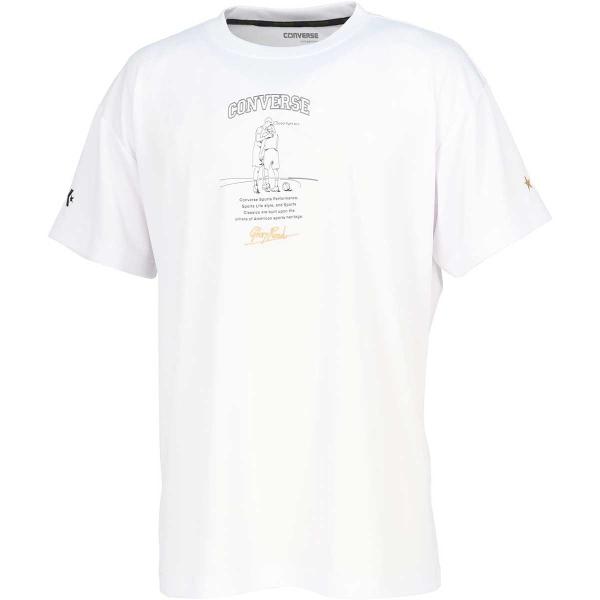 吸汗、速乾性のある機能素材を使用した、イラストグラフィックをプリントしたTシャツ。あえて負けたシーンをグラフィックのモチーフに採用。左袖とフロントの金糸刺繍がポイント。吸汗、速乾ホワイトS、M、L、O、XOバスケ ばすけ バスケットボール ...