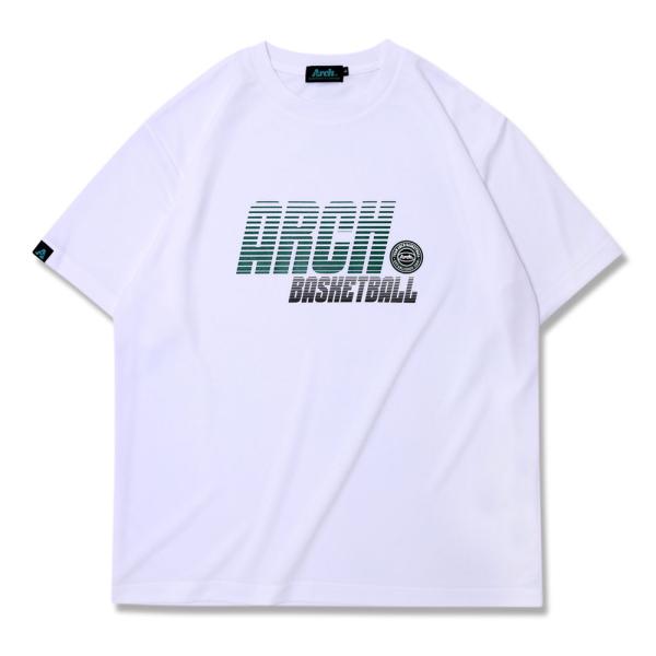 【商品名】Arch horizontal logo tee DRY メンズ レディース ユニセックス 半袖Tシャツ バスケットボール トップス・スピーディーな装いのロゴを、フロントにプリントしたDRY-Tシャツ。・アイコニックなボールロゴも...