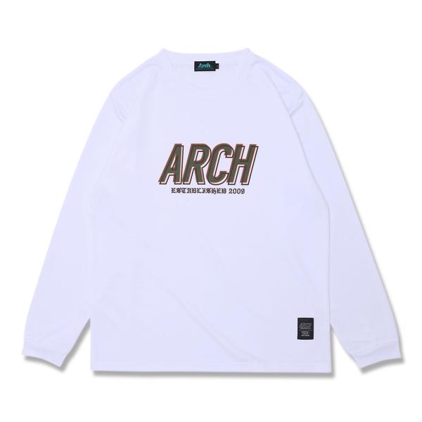 【商品名】Arch shade logo L/S tee メンズ レディース ユニセックス バスケットボール 長袖Tシャツ ロングTシャツ ロンT ドライTシャツ 吸汗速乾 トップス 練習着・スポーティーなグラフィックロゴを配置したDRY-...