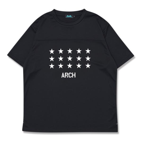 【商品名】Arch stencil star tee メンズ レディース ユニセックス バスケットボール バスケ 半袖 Tシャツ 半袖Tシャツ トップス 練習着【カラー】black【素材】ポリエステル100%【サイズ】サイズ /着丈/身幅/...