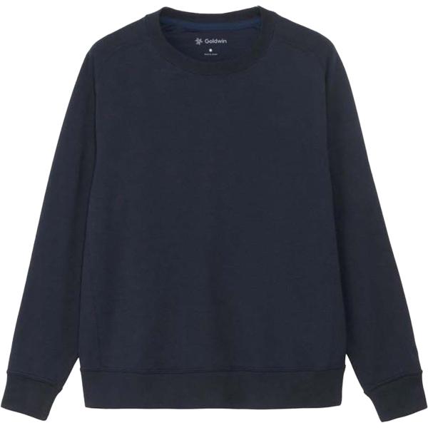 【商品名】リオプティマム スウェットシャツ(C3fit／メンズ)【カラー】INインクネイビー【素材】＜身生地＞綿63％、ポリエステル28％、再生繊維（マキシフレッシュ）9％　＜リブ部＞綿100％　＜背当て部分＞再生繊維（セルロース）70％、...