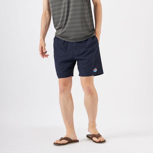 【商品名】OceanPacific メンズ 18インチハイブリッドショーツ【カラー】NVY【素材】本体：ナイロンリップ【サイズ】サイズ/ウエスト/股上/股下/総丈/わたり幅/裾幅/ヒップM/79/31.5/15.5/45/35/31/109...