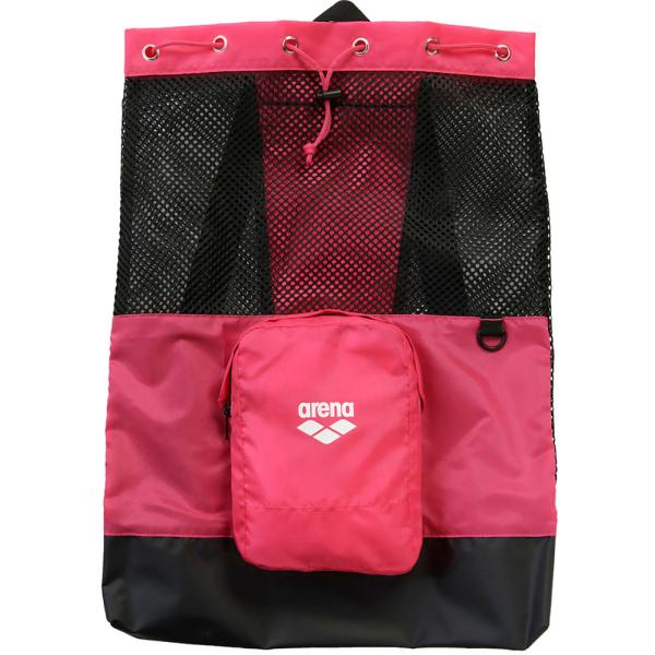 トレーニングツールやジャージなどを運ぶのに適したメッシュ素材のバックパック。ビート板やフィンなどの練習グッズはもちろん、試合会場での移動にも適しています。前面にはゴーグルやIDカードなど小さいものを収納できるポケット付き。底面はプルーフ素材...