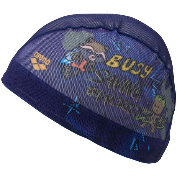 MARVEL(マーベル)デザインのメッシュ素材のスイムキャップ。水抜けがよく、ハードなトレーニングでもムレ感がなく快適に泳ぐことが可能。大会に向けて練習を重ねる頻度が高いスイマーにも、ゆったり楽しくプールで泳ぎたいスイマーにもおすすめ。MA...