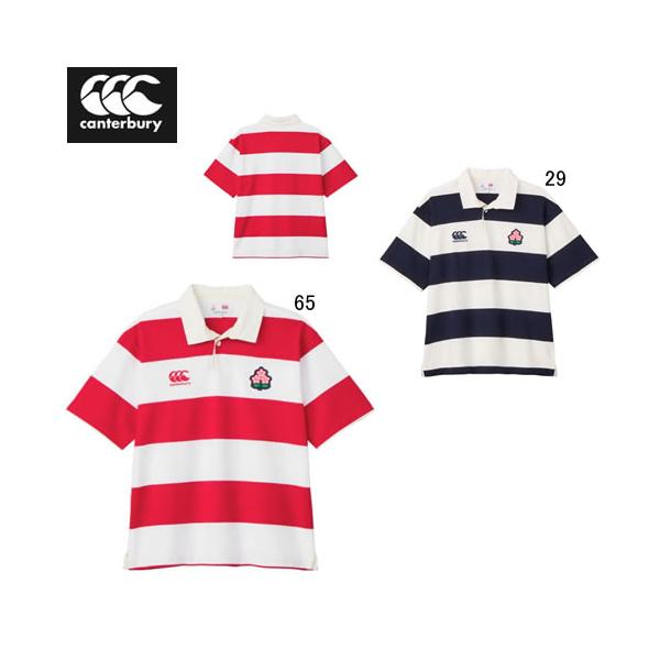 本体：コットン60％ ポリエステル40% 衿：コットン100％オフィシャルパートナーであるJRFU（日本ラグビーフットボール協会）とのダブルネームで実現したジャパンスペクテーターコレクションの4インチストライプスタンダードラグビージャージで...