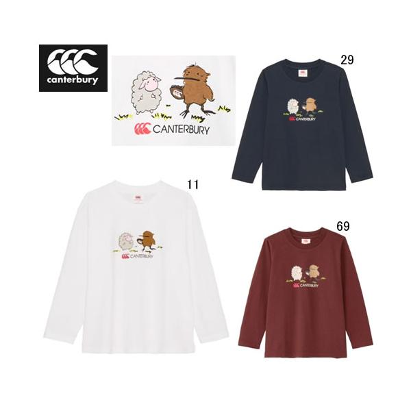 【Fabric】本体：コットン100％環境に配慮した程よい肉厚感のオーガニックコットンを使用したKIDSロングスリーブTシャツです。胸にカンタベリーに馴染みのあるニュージーランドの国鳥キウイバードと羊のラグビープレイの様子をイラストで表現し...