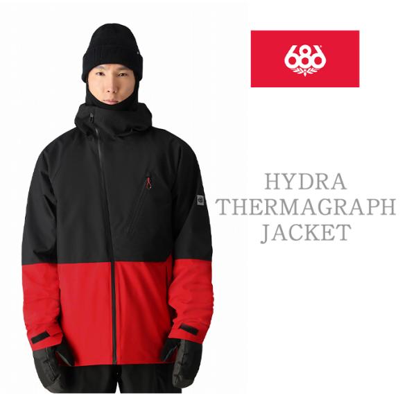 日本正規品 スノーボード ウェア ジャケット シックスエイトシックス 686 HYDRA THERMAGRAPH JACKET True Red Colorblock メンズ 24-25 爆買
