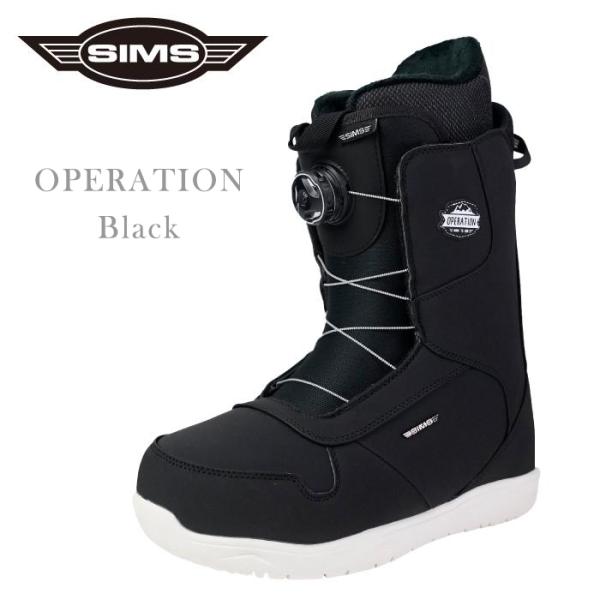 爆買 日本正規品 スノーボード ブーツ シムス SIMS OPERATION Black オペレーション ブラック メンズ レディース 24-25