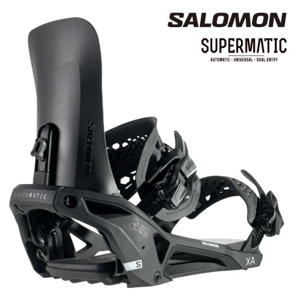 爆買 日本正規品 スノーボード ビンディング サロモン SALOMON XA SUPERMATIC Black スーパーマティック バインディング メンズ レディース 25-26