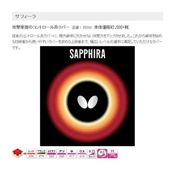 現代卓球の進歩によって、コントロール系ラバーにも攻撃力が求められるようになってきました。そこで、従来のコントロール系ラバーに攻撃力をアップさせて開発されたのが『サフィーラ』です。これから卓球を始める初級者から、使いやすいラバーを求める上級者...