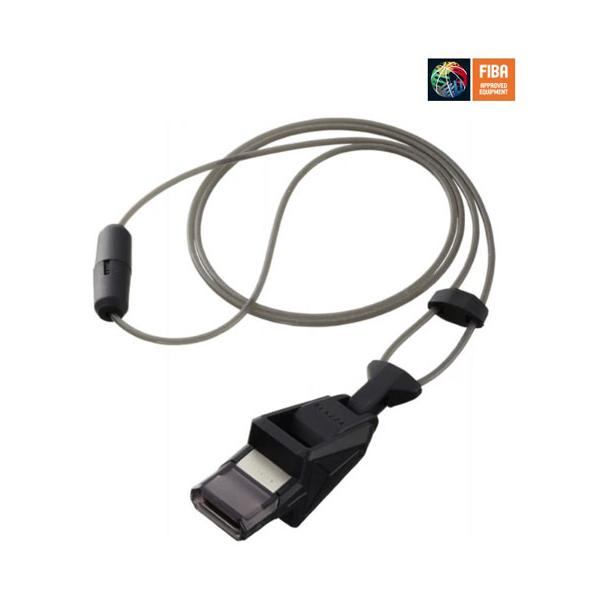 バスケットボール審判員用ホイッスル黒ABS樹脂、スチレン系エラストマー、チタン幅19×長さ55×高さ27ｍｍ音量約125DB/10CM周波数3.74KHZ&amp;4.10KHZ付属品：ロープ（調節リング2個付き）立ち上がりの強い、太くキレ...