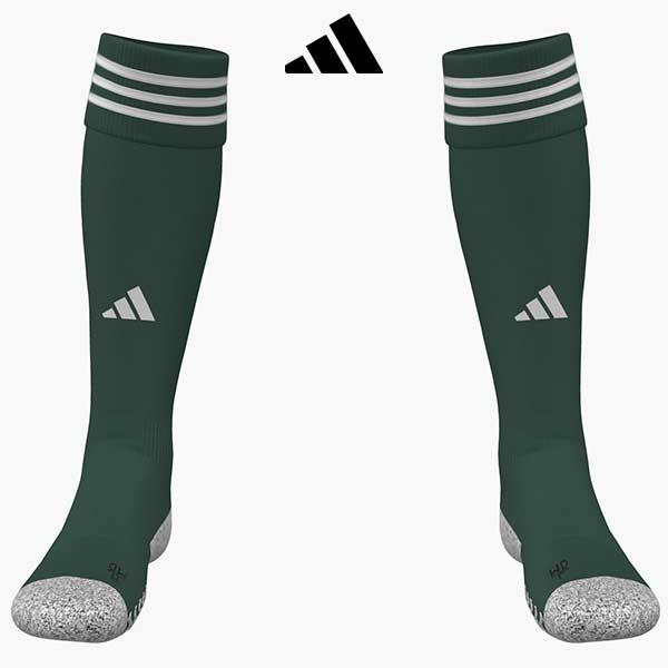 【発売日：2023年06月28日】,サッカー/フットボール/フットサル,,ソックス/ストッキング,,HT6545,,アディダス ADI 23 SOCK カスタム,,023：ダークグリーン/ホワイト,ポリエステル100％,,チームカスタム商品です,