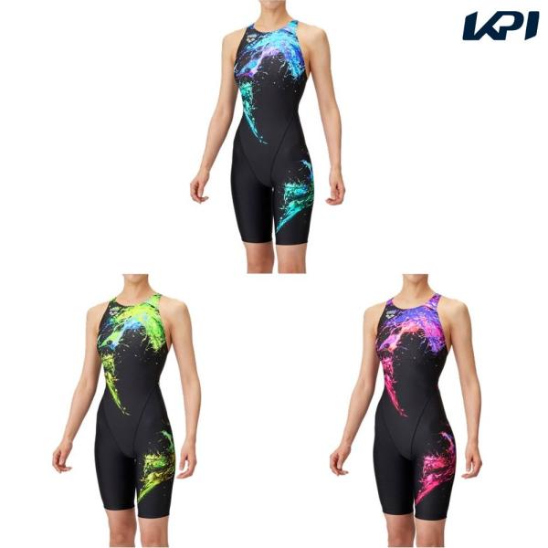 アリーナ ARENA 水泳水着 レディース   レーシングワンピーススパッツ オープンバック・ハーフレッグ  AS5SRC58L