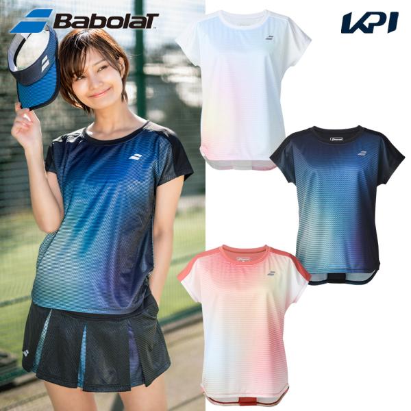 バボラ Babolat テニスウェア レディース   PURE SHORT SLEEVE SHIRT ピュア ショートスリーブシャツ ゲームシャツ 半袖シャツ BWG5377 2025FW