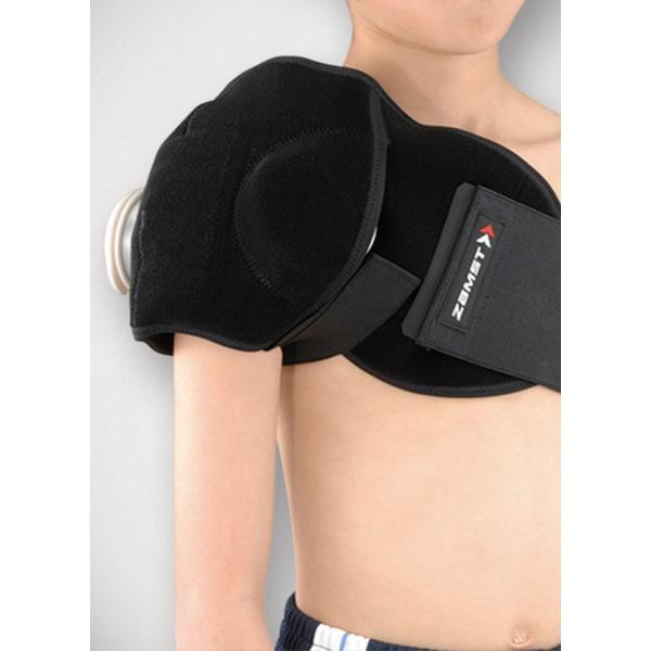 【ZAMST-ザムスト】　スポーツ用品/スポーツグッズ/スポーツアクセサリー/サポーター/肩用/ジュニア/KIDS/Jr./子供●ジュニア用　アイシング　肩用・左右兼用です。・肩の冷却・圧迫に適したアイシングセット。・指通し穴を設けているた...