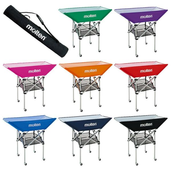 【molten-モルテン】　サッカー用品/ハンドボール用品/ハンド用品/スポーツ用品ボールカゴ/ボールケース/ボール入れ/かご●折りたたみ式ボールカゴ　背高　平型　船型　舟型　（屋内用）　キャリーケース付きさらに軽量に、折りたたんだ時もスリ...