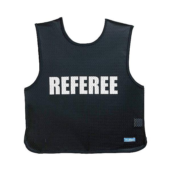 【molten-モルテン】　サッカー用品/審判用品/レフリー用品/レフリーグッズ/レフリービブス/審判ビブス●審判用ビブス/ベスト「REFEREE」両面プリント、洗濯をくり返すと、徐々に撥水効果は弱まります。 ゲームベストのバリエーション（...