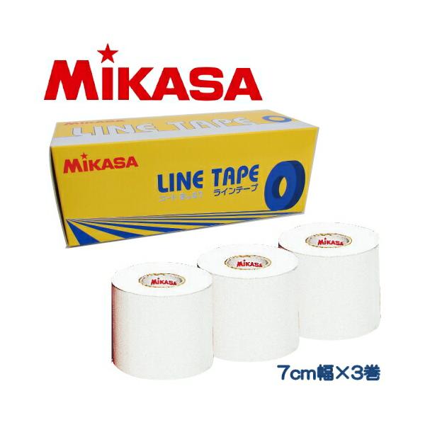 【MIKASA-ミカサ】　体育館用品 ラインテープ カラーテープ 体育館テープ●ラインテープ　伸びるタイプ　7cm幅　3巻入伸びるので曲線を引くのに適しています。【カラー】　ホワイト【サイズ】　70mm×20m×3巻入【素材/仕様】　PVC...