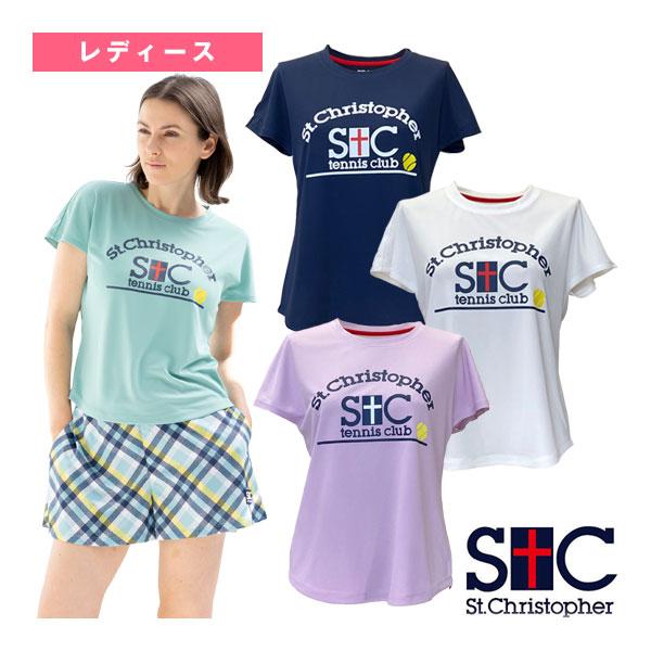 セントクリストファー テニスウェア（レディース） STCロゴプラクティスシャツ レディース STC-BEW6541「テニス・ソフトテニス・バドミントン・野球・ソフトボール・卓球・ランニング専門店」