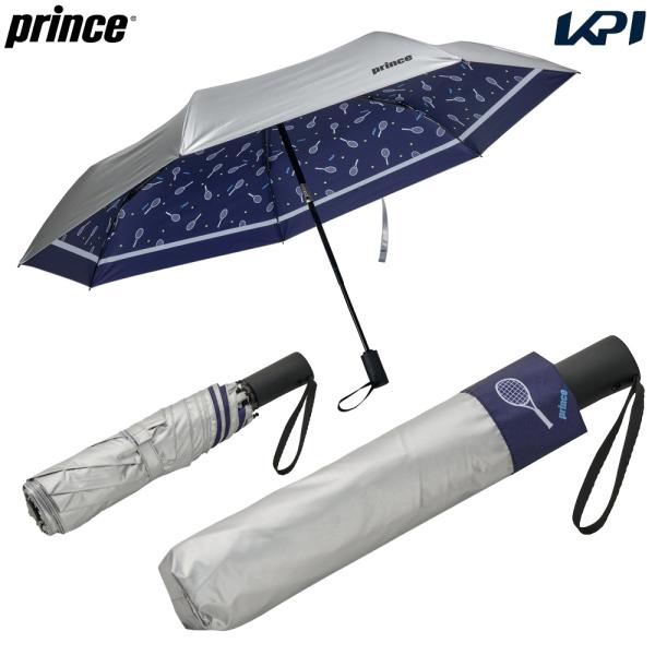 プリンス Prince UV折り畳み傘 自動開閉タイプ 晴雨兼用 遮熱生地仕様 パラソル  テニスアクセサリー ラケット柄 PA350