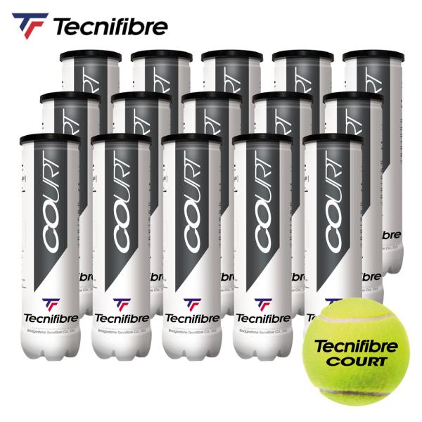 『即日出荷』テクニファイバー Tecnifibre テニスボール  COURT コート 4個入 1箱 15缶/60球  TBA4CT1