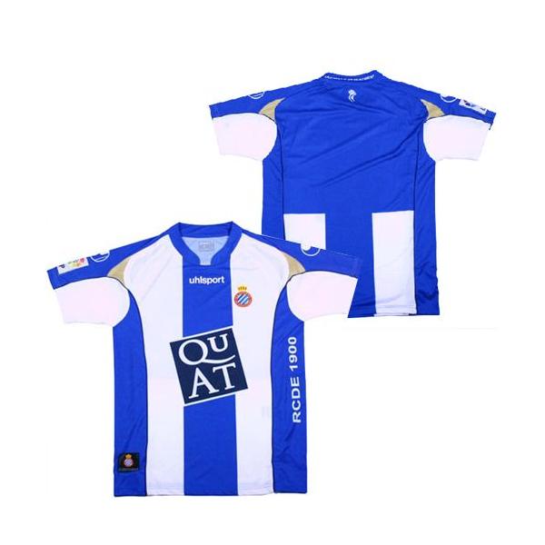 ＜Uhlsport＞エスパニョールレプリカユニフォーム07-08ホーム半袖素材：ポリエステル100%製造国：ルーマニアサイズ：インポートSサイズ着丈68cm、身幅47.5cmMサイズ着丈71.5cm、身幅52cmLサイズ着丈75cm、身幅5...