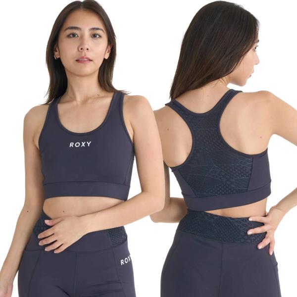 背中の透かし編みレースが目を引く、機能性とデザイン性を兼ね備えたROXYのブラトップ。ムレを軽減しながらスタイリッシュな印象を演出し、トレーニングやランニング、ヨガなど幅広いアクティブシーンで活躍します。肩まわりを動かしやすいレーサーバック...