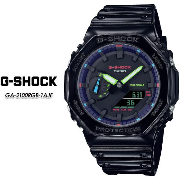 1983年の発売以来、飽くなき強さを求めて進化を続けるタフネスウオッチG-SHOCKから、ビデオゲームのヴァーチャルな世界観をモチーフにした、Virtual Rainbow：Gamer’s RGBシリーズです。光沢ブラック塗装を施したベゼル...