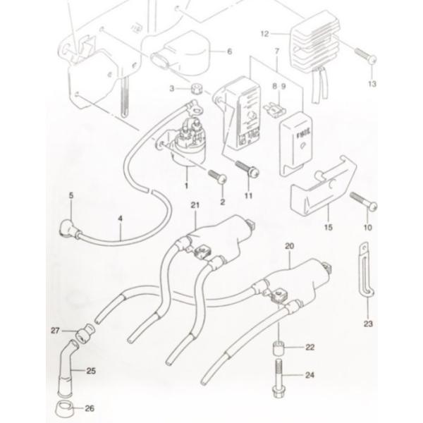 GSX1100Sカタナ(GU76A)　スターティングモーターリレー　(スターターリレー　マグネチックスイッチ)　図中(1番)　31800-49100販売内容は以下になります。●図中(1番)　31800-49100　1個<同じ商品を２個...