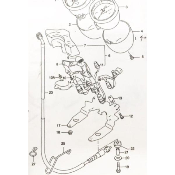 インパルス400(GK79A)　スピードメーターケーブル　(スピードメーターワイヤー)　図中(23番)　34910-23E01 (34910-23E00より品番統一)販売内容は以下になります。●図中(23番)　34910-23E01 (34...